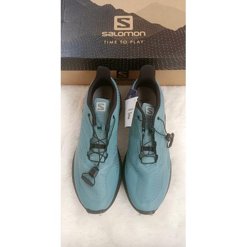 Jual Sepatu trail Salomon Supercross Blast baru US 9 Blue/Black ...