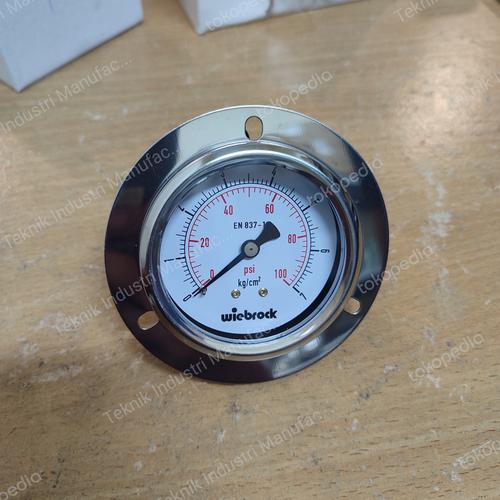 Jual Manometer Pressure Gauge Stainless Payung 21/2" inch/100 psi/ 7 ...