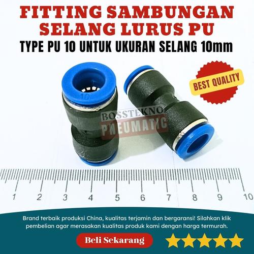Jual ONE PUSHFITTING PNEUMATIC SLIP LOCK SAMBUNGAN SELANG PU 10 SIZE ...