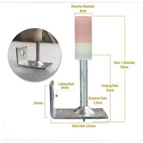 Jual Paku Angle Clip Ramset Stampset T4000 Paku Boset Siku L 100 PCS ...