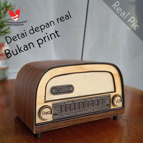 Jual Celengan radio kayu model speaker vintage retro jadul hadiah unik ...