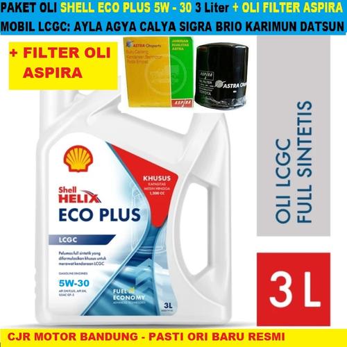 Jual Paket ganti oli Shell Helix ECO 5w 30 oli mobil ayla agya calya ...