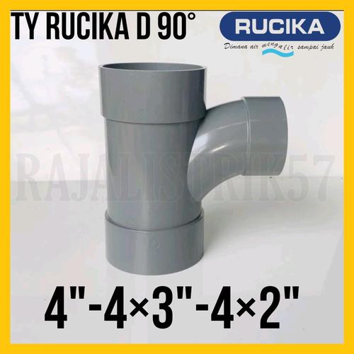Jual TY Large Radius D TY 4" 4x3" 4x2" Inch Rucika D 90 Sambungan pipa TY D - 4x2" Inch - Kota ...