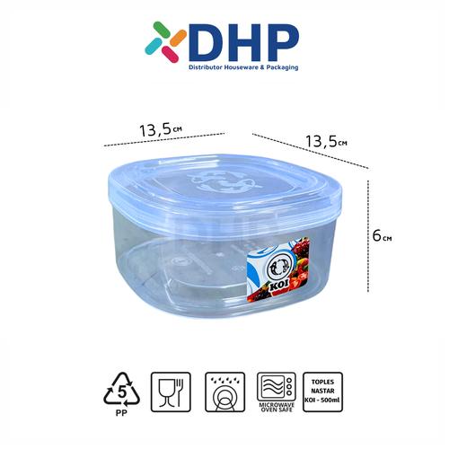 Jual Toples Plastik Kotak Kecil Multi Pack 500Mili koi I Toples KOI 500 ...