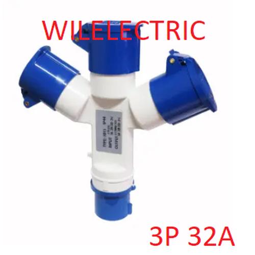 Jual Steker T Industrial Plug 3 Pin 32A / CEE 3 Cabang 3P 32 Ampere ...