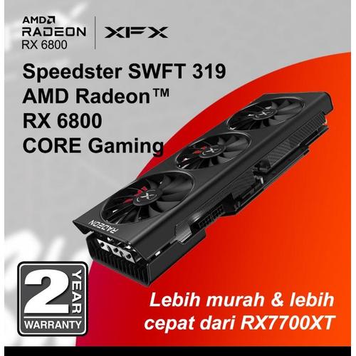 Jual VGA AMD Radeon XFX RX 6800 RX6800 SWFT 319 16GB GDDR6 - Kota ...