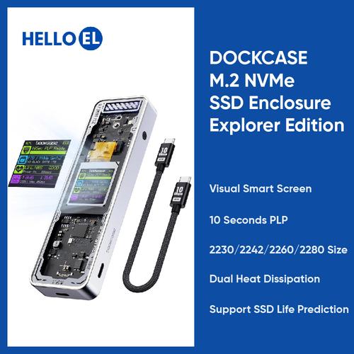 Jual DOCKCASE M.2 NVMe SSD Explorer Edition Visual Smart Screen ...