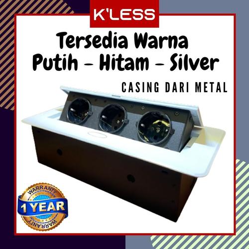 Promo Stop Kontak Meja meeting 3 Socket Soft Touch Pop Up System ...