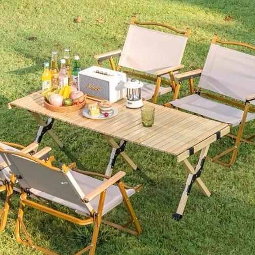 Jual Meja kayu lipat untuk kemah 120Cm/ Meja Lipat Kayu Portable ...