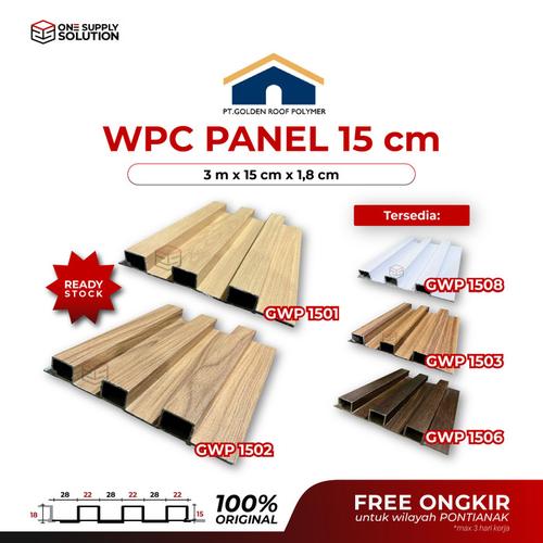 Jual GOLDEN WPC Wall Wood Panel 15 cm x 3 m @1 lembar/WoodPanel - GWP 1501 - Kab. Kubu Raya ...