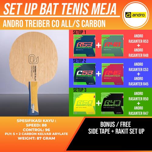 Jual Paket Bat Pingpong Rakitan Andro Treiber CO ALL/S Andro Rasanter - SETUP 1 - Jakarta Pusat ...