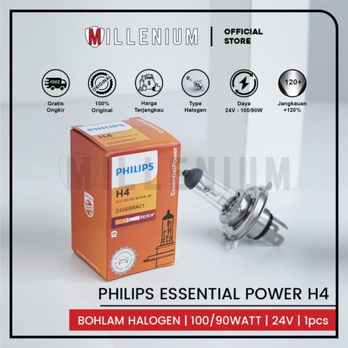 Jual Bohlam Halogen H4 24v 100/90w Philips Original High Quality ...
