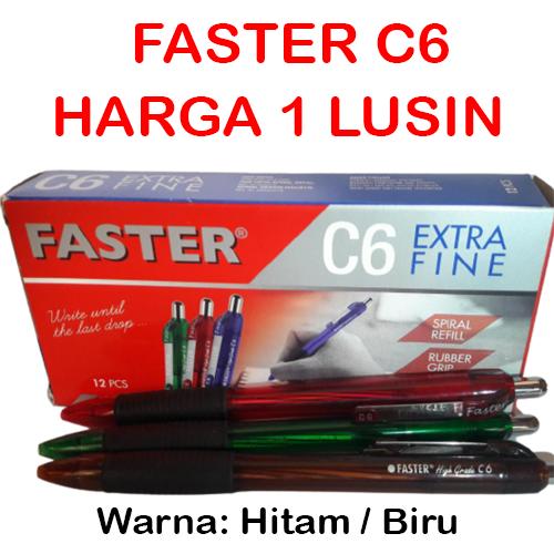 Jual Pulpen Faster C6 - Hitam - Jakarta Barat - Laba Laba Stationary ...