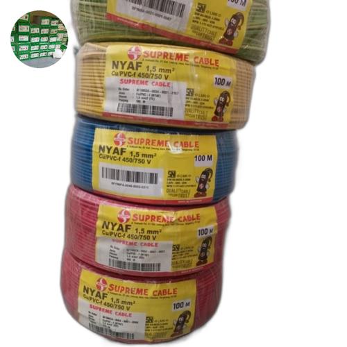 Jual KABEL NYAF 1,5mm MERK SUPREME SERABUT TEMBAGA MURNI METERTAN/ECERAN - Merah - Kota Surabaya ...