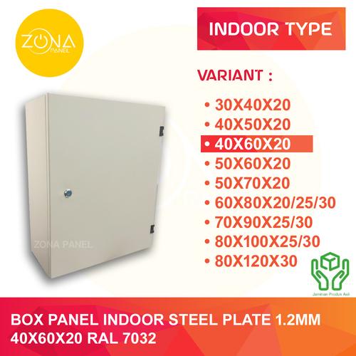 Jual BOX PANEL LISTRIK INDOOR 40X60X20CM 400X600X200MM PLAT 1.2MM RAL ...