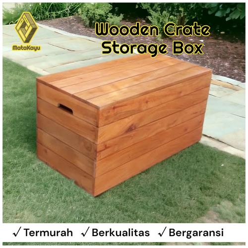 Jual Wooden crate kotak peti kayu tutup storage box penyimpanan ...