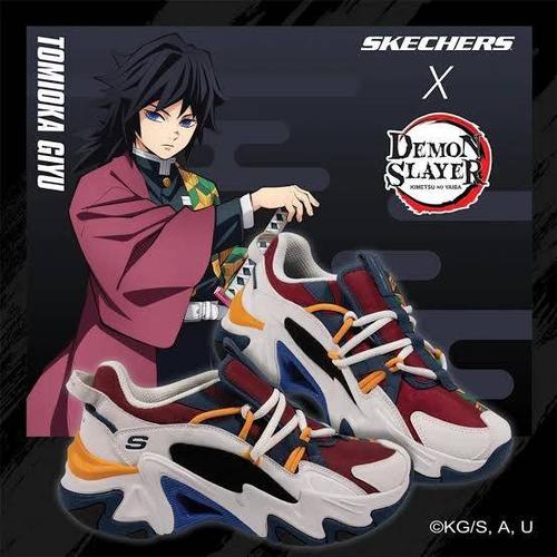 Jual skechers demon slayer official sepatu sport Tomioka Giyu ready ...