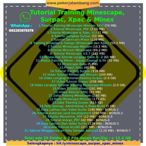 Jual Modul Tutorial Training Minescape Surpac Xpac dan Minex - Kab. Indramayu - Pekerja Tambang ...