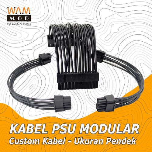 Jual Custom KABEL MODULAR 24p ATX 8p 6p PCie 8p EPS Power SATA Molex ...