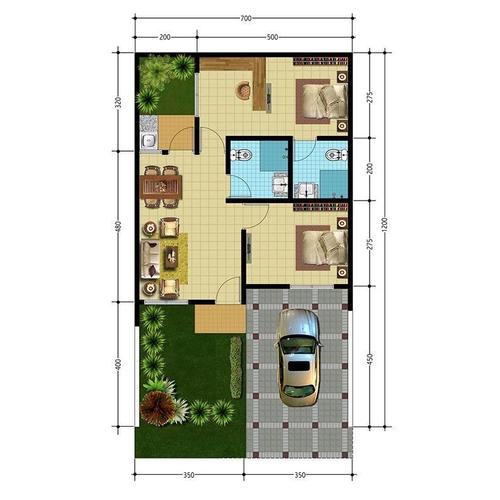 Jual Model desain denah rumah elegan lengkap termurah - Kab. Sidoarjo ...