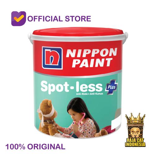 Jual Cat Tembok Anti Noda Interior Nippon Spotless Plus Warna Putih 2.5 ...