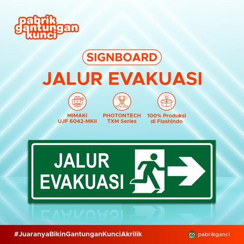 Jual Signboard Signage Papan Nama Petunjuk Akrilik Jalur Evakuasi ...