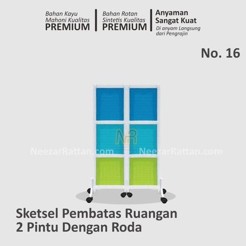 Jual Sketsel 2 Pintu Pakai Roda, No 3, Pembatas Penyekat Partisi ...