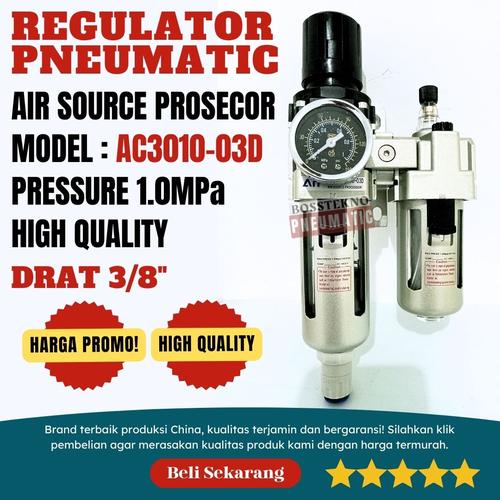 Jual GROSIR REGULATOR ANGIN PNEUMATIC AC3010 03 DRAT 3/8 in SARINGAN udara - Jakarta Utara ...