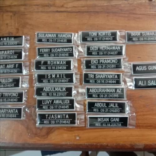 Jual Bahan AKRILIK Magnet Nama Dada Custom Nametag Name Tag Badge ...