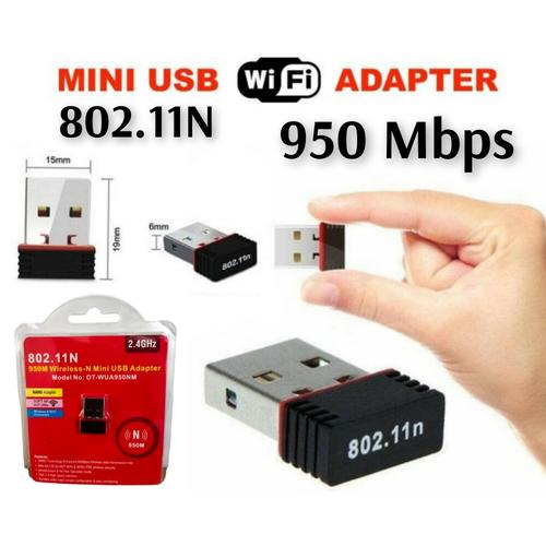 Promo USB Wifi Adapter Wireless Mini Network Dongle 950Mbps - 950 MBPS ...