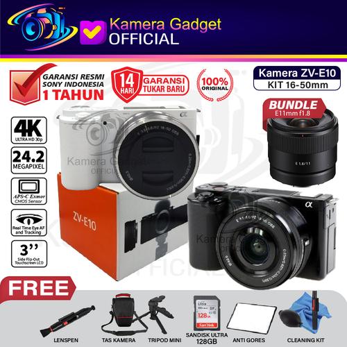 Promo Sony Alpha ZV-E10 Kit 16-50mm + E 11MM f1.8 Mirrorless Original ...
