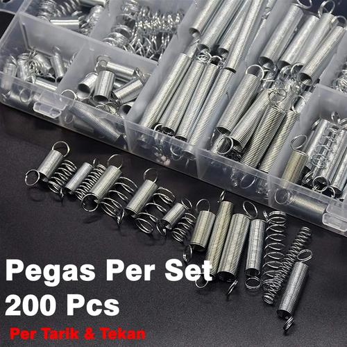 Jual Per Pegas Set 200Pcs Tekan Tarik Spring Stainless Macam Ukuran ...