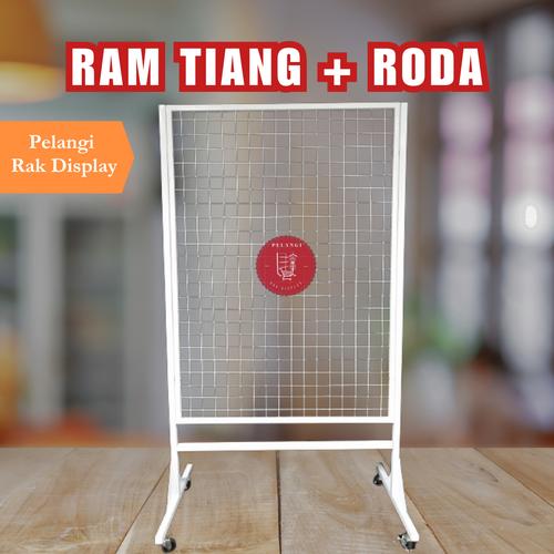 Jual Backmesh + Tiang / Ram Kaki - KAWAT GANTUNGAN+KAKI + Roda- RAM ...
