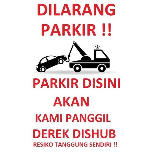 Jual Modern Rambu DILARANG PARKIR Plang No parking Stiker sticker ...