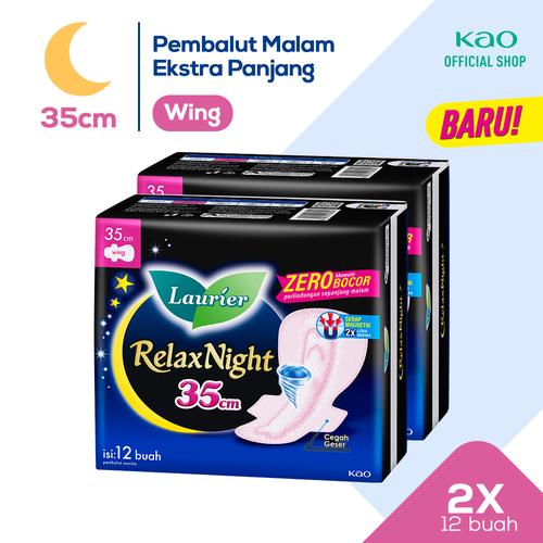 Promo Laurier Relax Night 12s Twinpack - Pembalut Wing 35cm - Kab ...