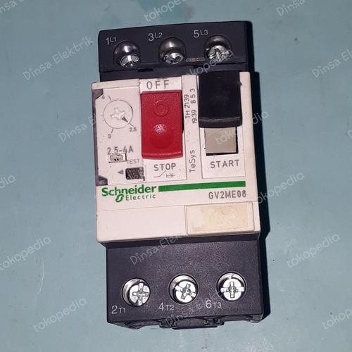 Jual MOTOR PROTECTION CIRCUIT BREAKER SCHNEIDER GV2ME08 2,5-4 AMPERE ...