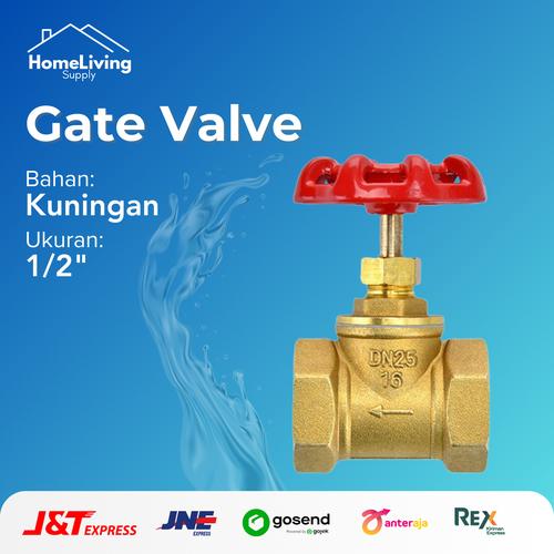 Jual Gate Valve 1/2" Kuningan Gate Valve 3/4inch Gate Valve 1inch - 1/2 ...