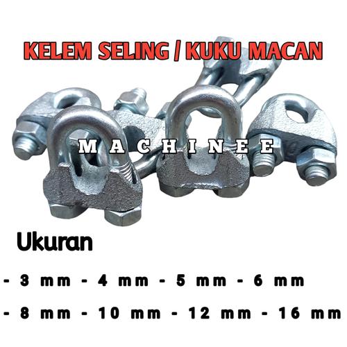 Jual Klamp Sling Clamp Tali Seling Klamp Kuku Macan 3 5 6 8 10 12 16 Mm ...
