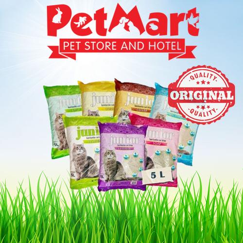 Jual Pasir kucing JUNIOR 5 Liter gumpal wangi - Cat Litter setara ...