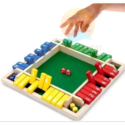 Jual Shut the box dice board game permainan papan kayu edukatif - Kota ...