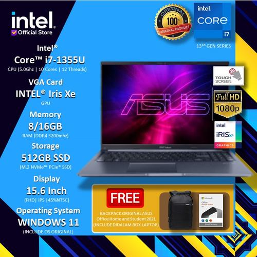 Promo ASUS Vivobook 15 A1504VA touch I7 1355u 8/16GB 512GB w11 15" fhd ...
