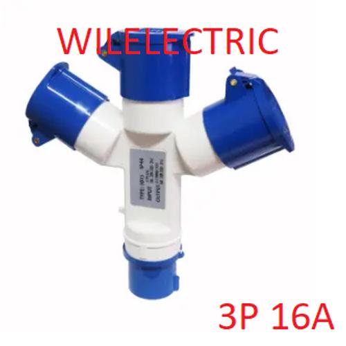 Jual Steker T Industrial Plug 3 Pin 16A / CEE 3 Cabang 3P 16 Ampere ...
