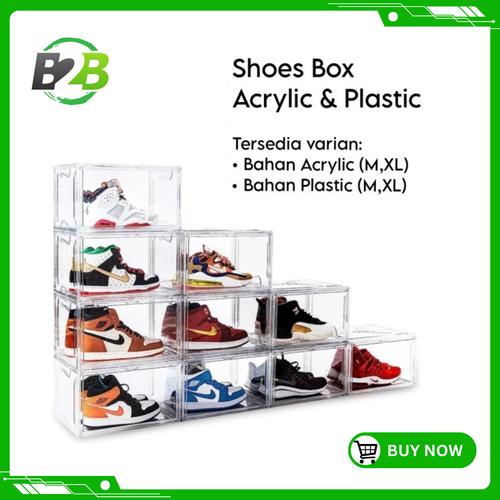 Jual Shoes Box full Acrylic Sneaker Box Kotak Sepatu Shoe box ...