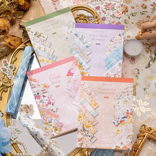 Promo Kertas Karton Scrapbook FLOWER PATTERN WITH GOLD FOIL Art Paper ...