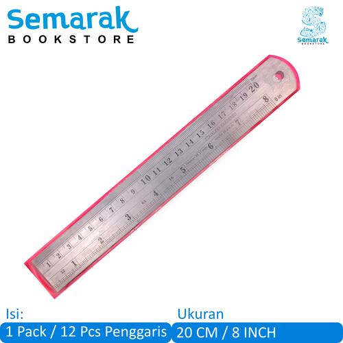 Jual Trifelo Stainless Steel Ruler Penggaris Besi Anti Patah 20 CM [1 ...