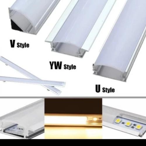Jual COVER LAMPU LED STRIP SELANG HOUSING PENUTUP LED BAR PUTIH HITAM ...