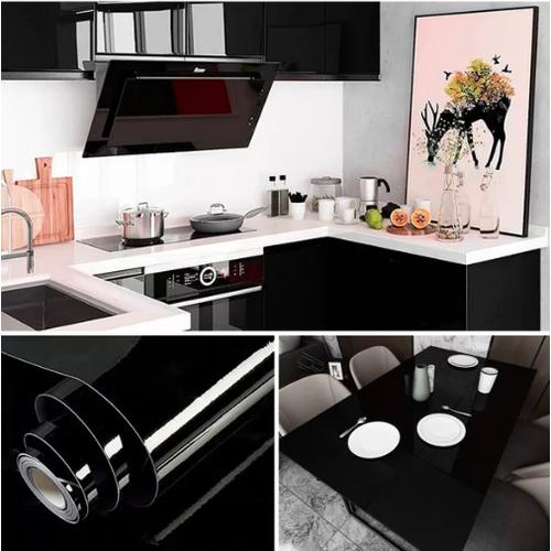 Jual Stiker Cabinet Premium - Sticker Glossy Hitam Polos - PVC Surface ...