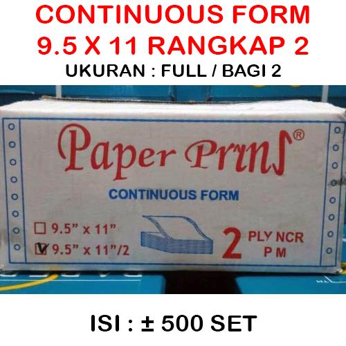 Promo Continuous Form Paper Print 9x11 2 ply - Belah Dua - Jakarta ...