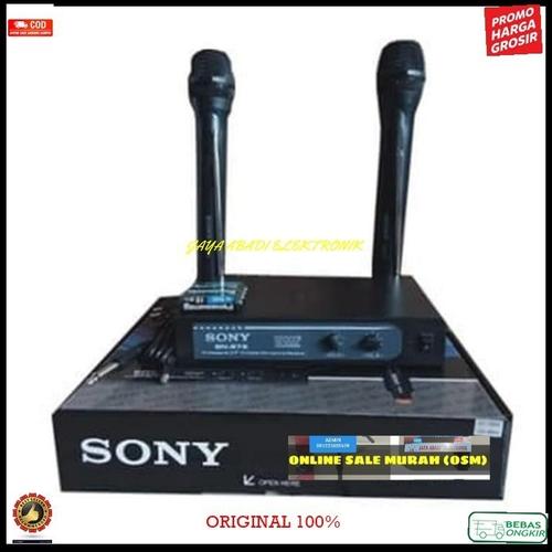 Jual G145 SONY UHF MIC WIRELESS DUAL MIK WIRELES SEPASANG MIKROPON MIX ...