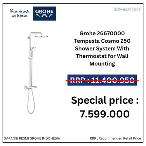 Jual Grohe 26670000 Tempesta Cosmo System 250 shower with Thermostat ...